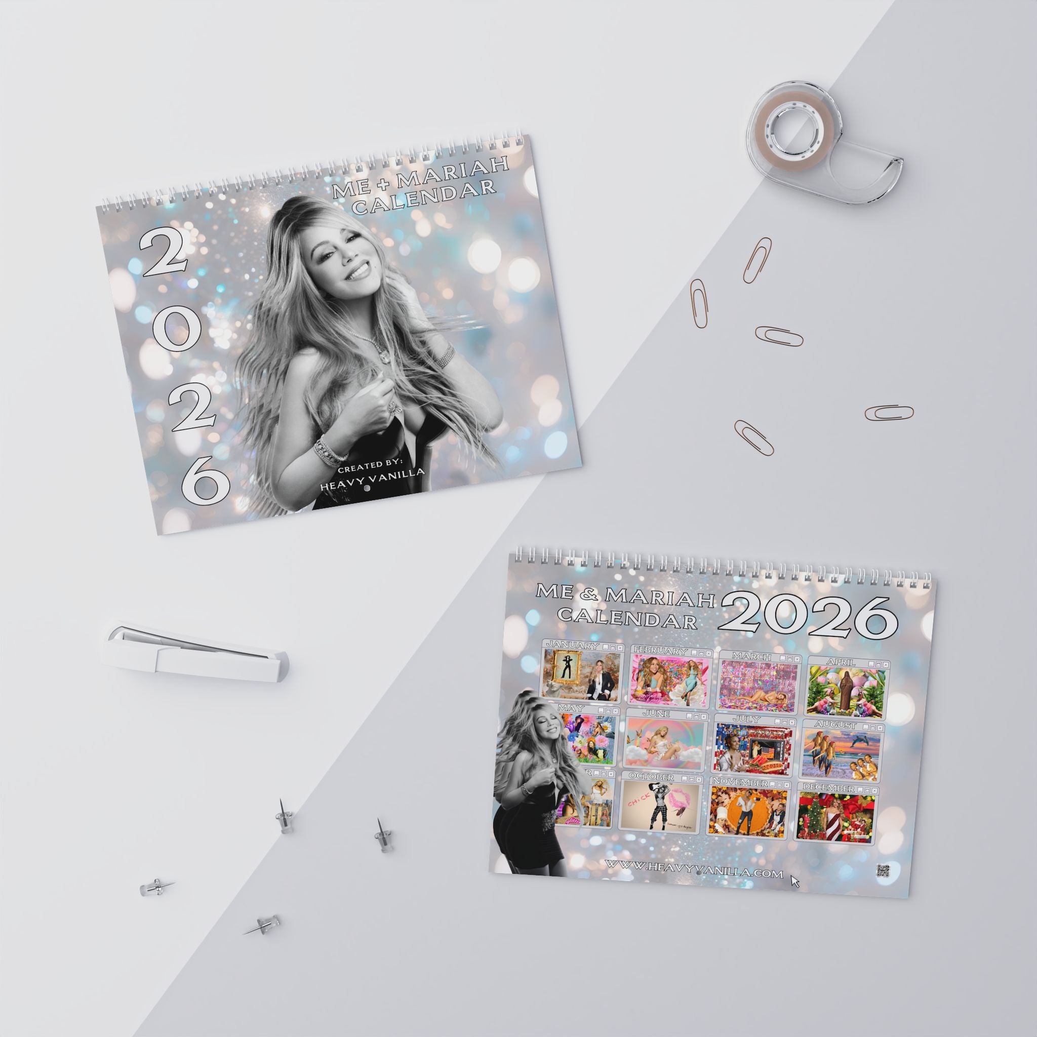 2026 Me + Mariah Wall Calendar – Heavy Vanilla
